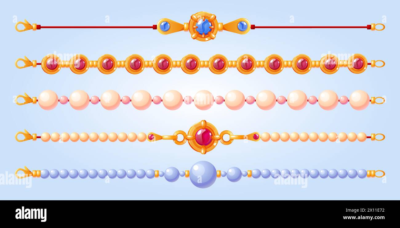 String bracelet diamonds Stock Vector Images - Alamy