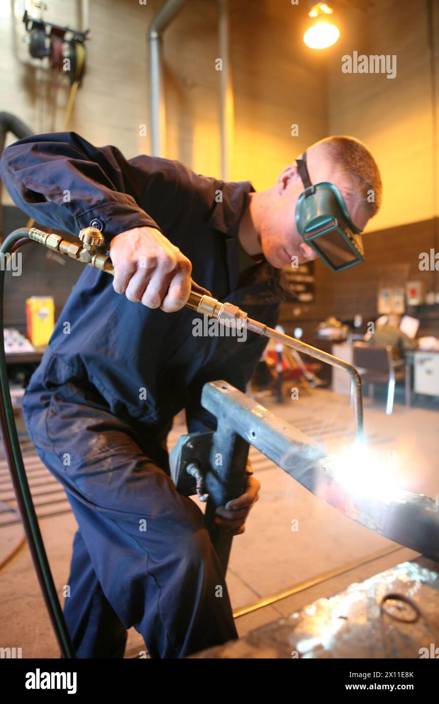 Lance Cpl. Skyler L. Soares, a welder with Support Company, 7th ...