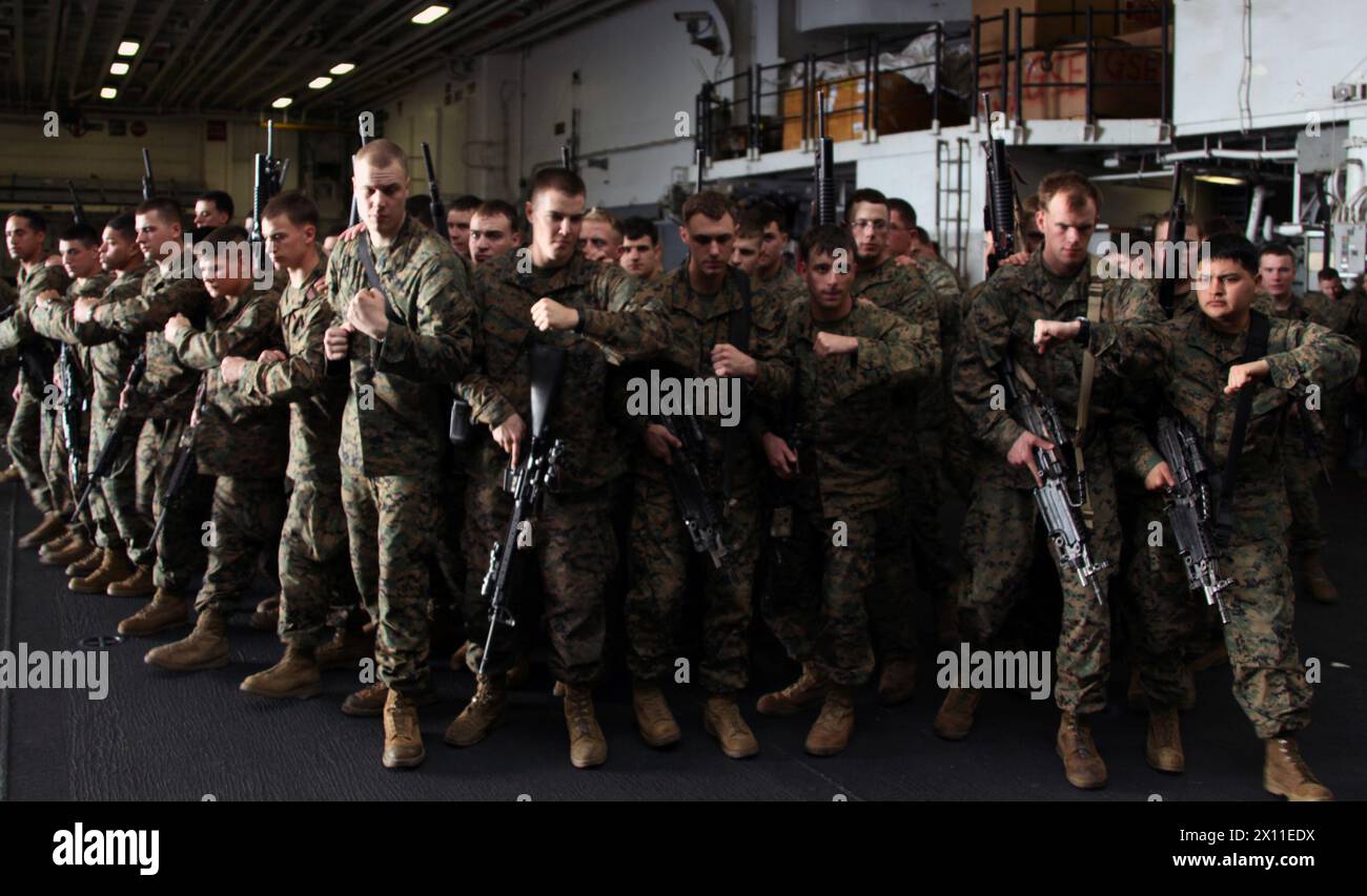 Marines from Company L, Battalion Landing Team, 3rd Battalion, 2nd ...