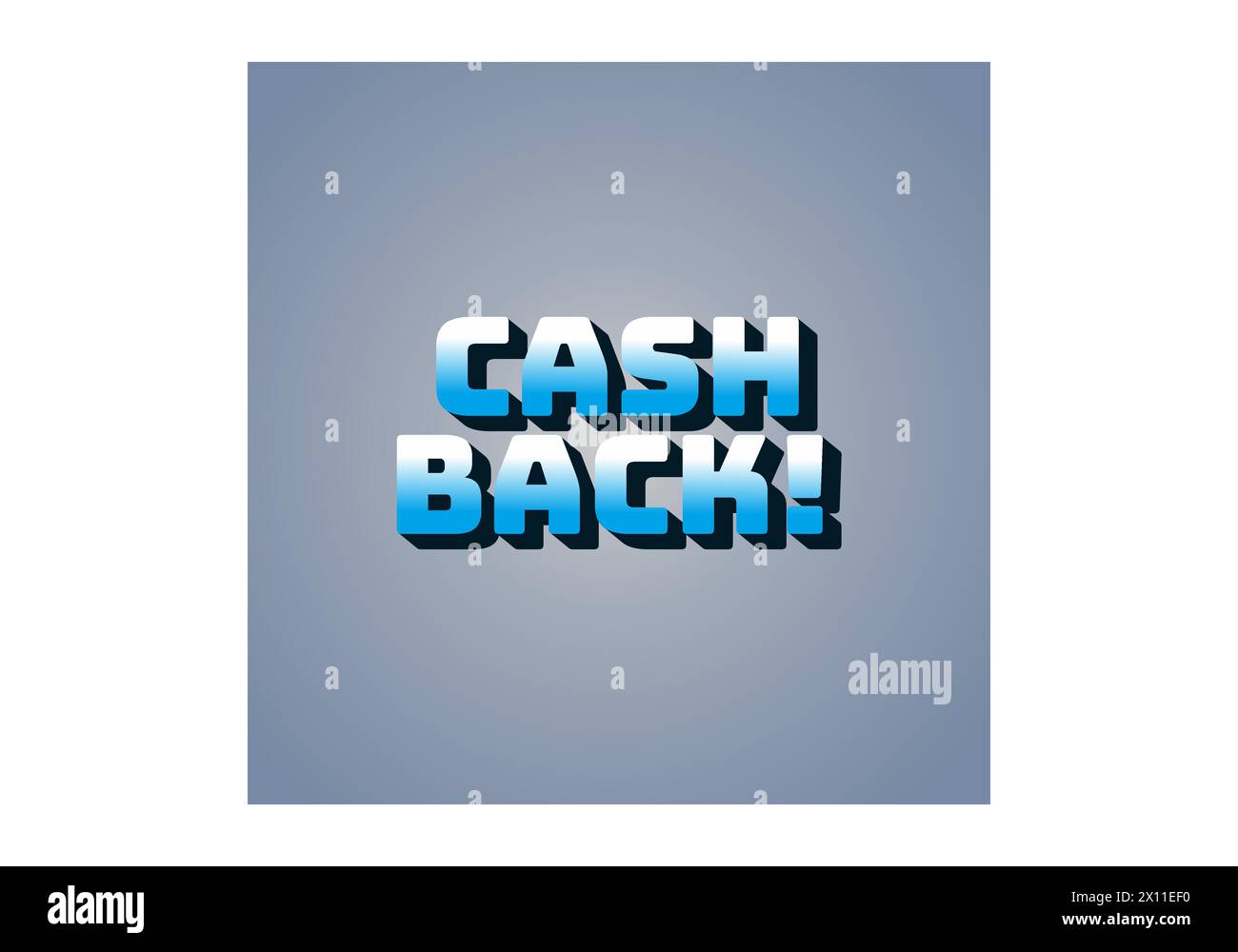 Cash back. Text effect design in eye catching colors and 3D look Stock ...