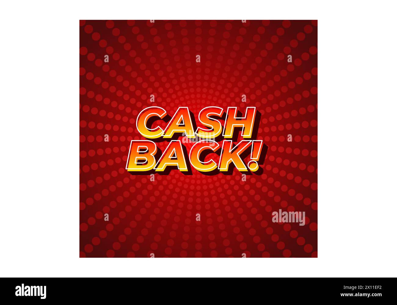 Cash back. Text effect design in eye catching colors and 3D look Stock ...