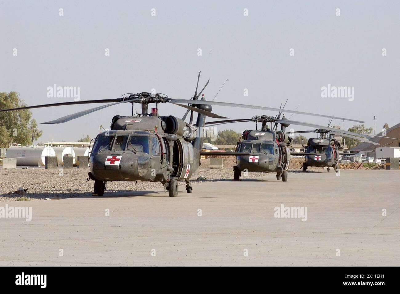 (LOGISTICS SUPPORT AREA ANACONDA, Balad, Iraq) - MEDEVAC helicopters ...