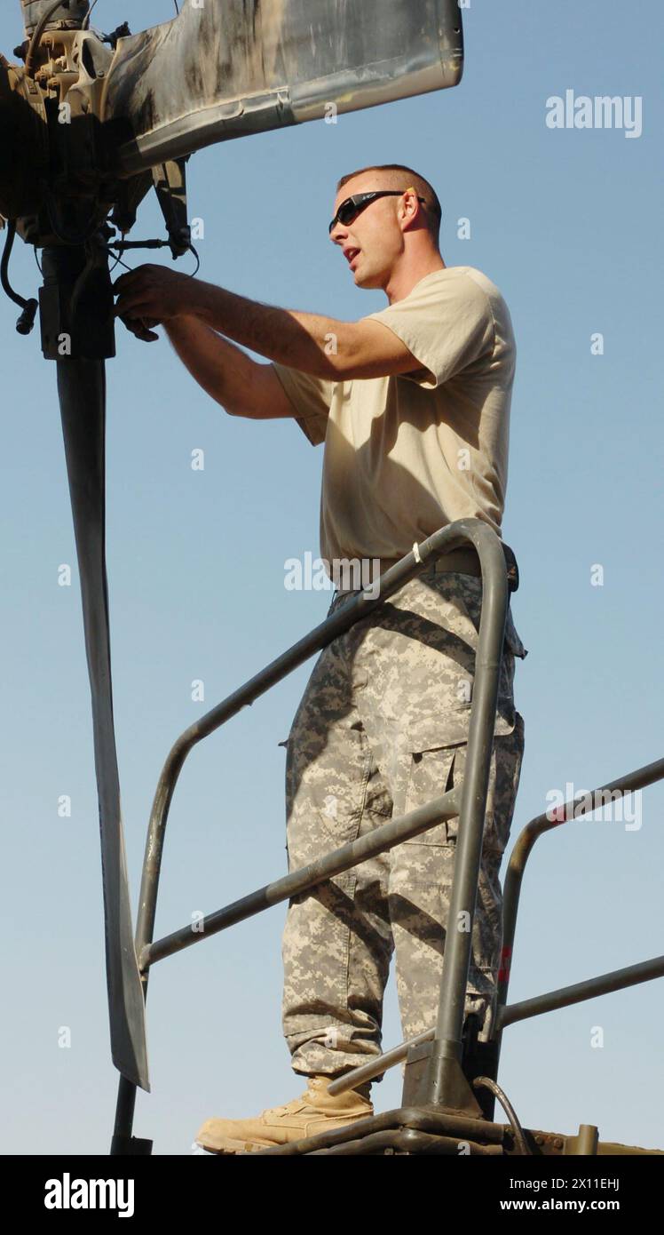 Original Caption: Staff Sgt. Timothy Stephan, the UH-60 section ...