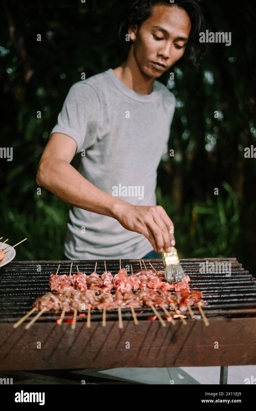 Barbecue food preparation using hi-res stock photography and images - Alamy