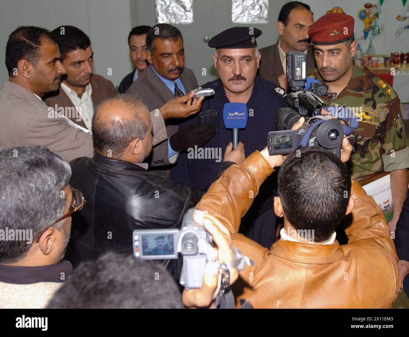 Lt. Gen. Qais, commander of Babil Province police, answers questions ...