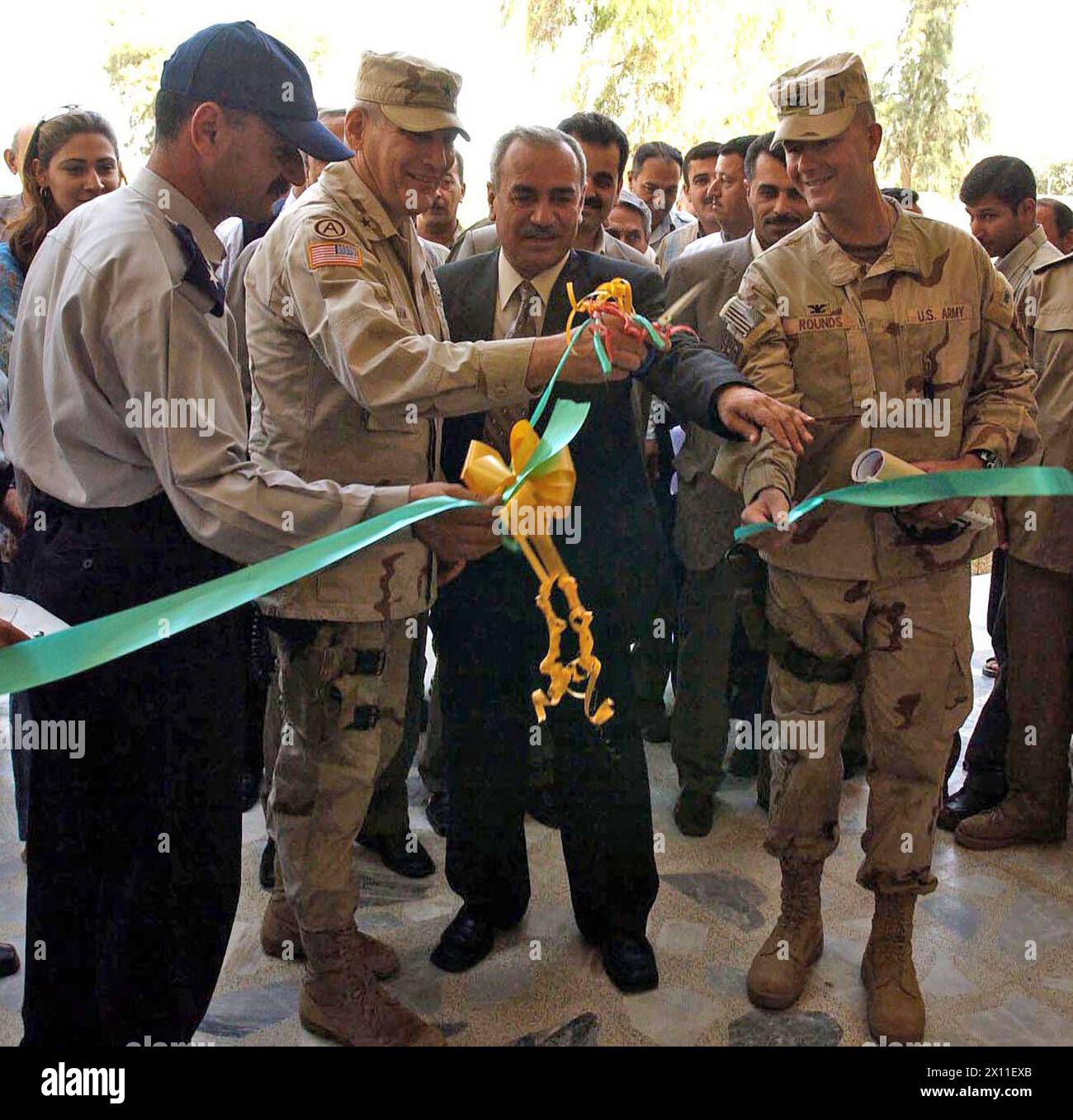 Brig. Gen. Carter Ham (middle left), Ninevah Gov. Osama Kashmoula ...