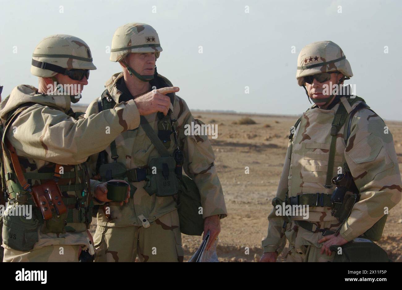 Lt. Gen. David McKiernan (right), commander of the Coalition Forces ...