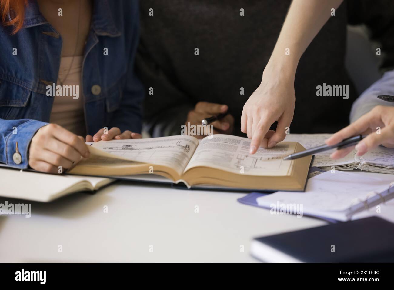 Preparing exams together students hi-res stock photography and images ...