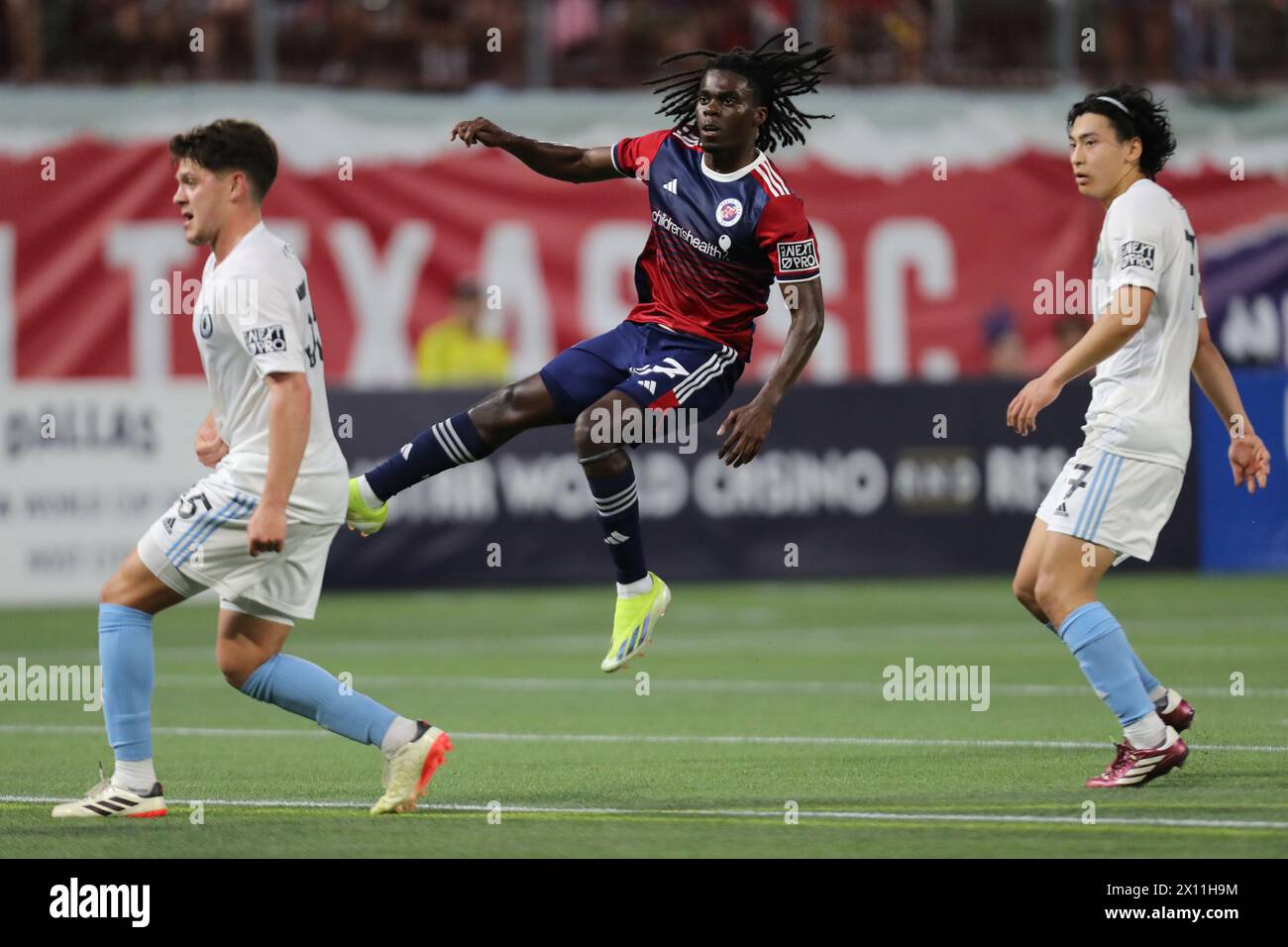 Arlington, Texas, USA. 14th Apr, 2024. North Texas SC's HERBERT ENDELEY ...