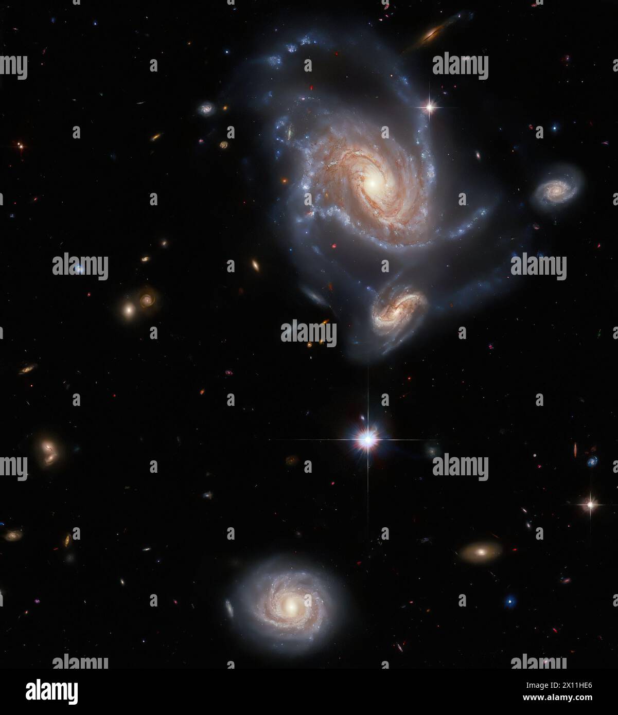 Spiral galaxy NGC 1356 in outer space Stock Photo - Alamy