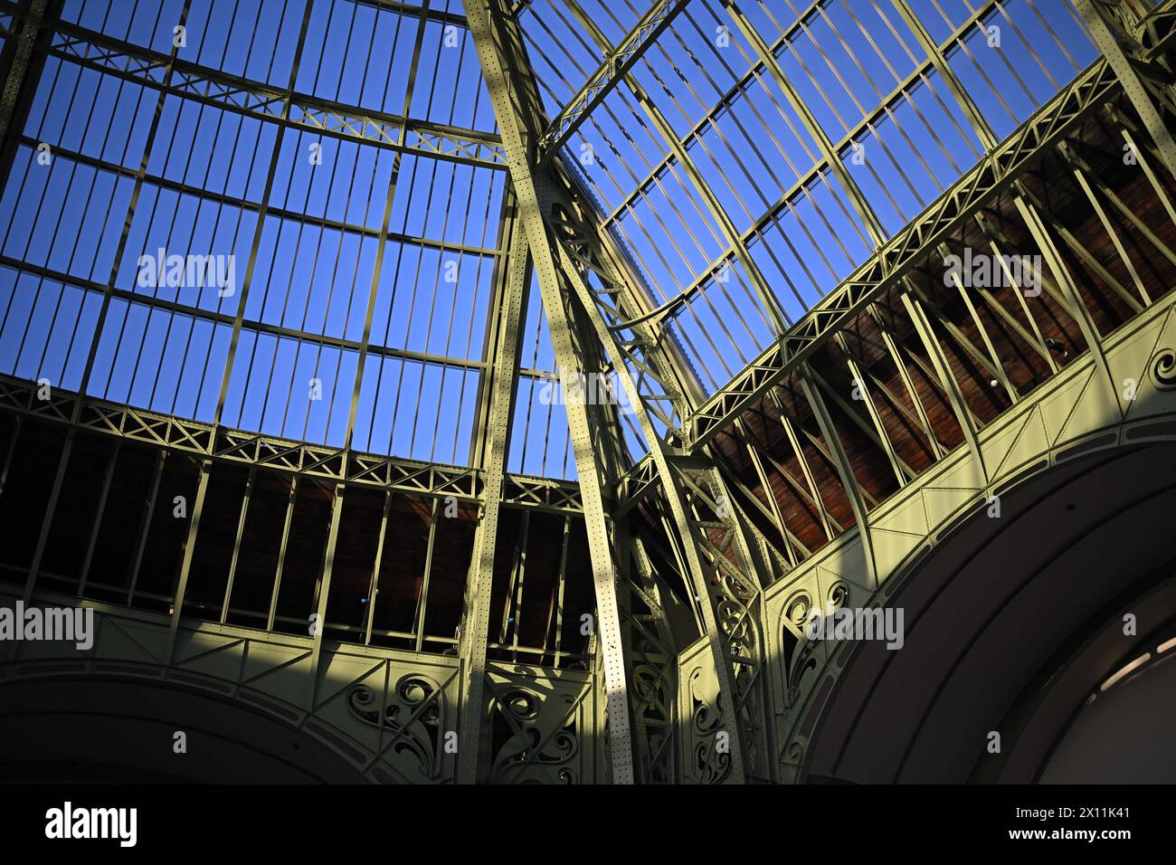 An inside view of the Grand Palais on April 15, 2024 in Paris, France ...