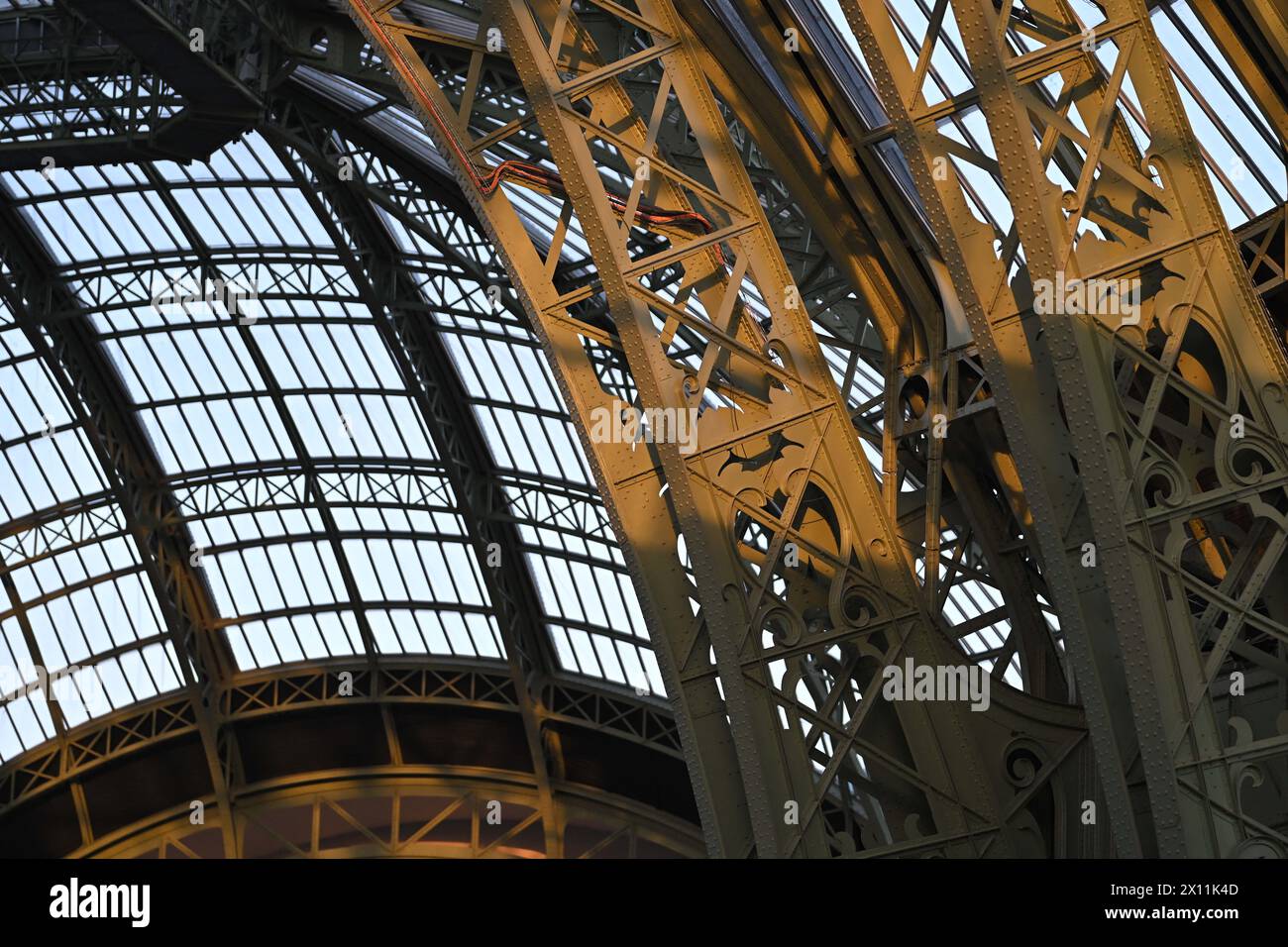 An inside view of the Grand Palais on April 15, 2024 in Paris, France ...