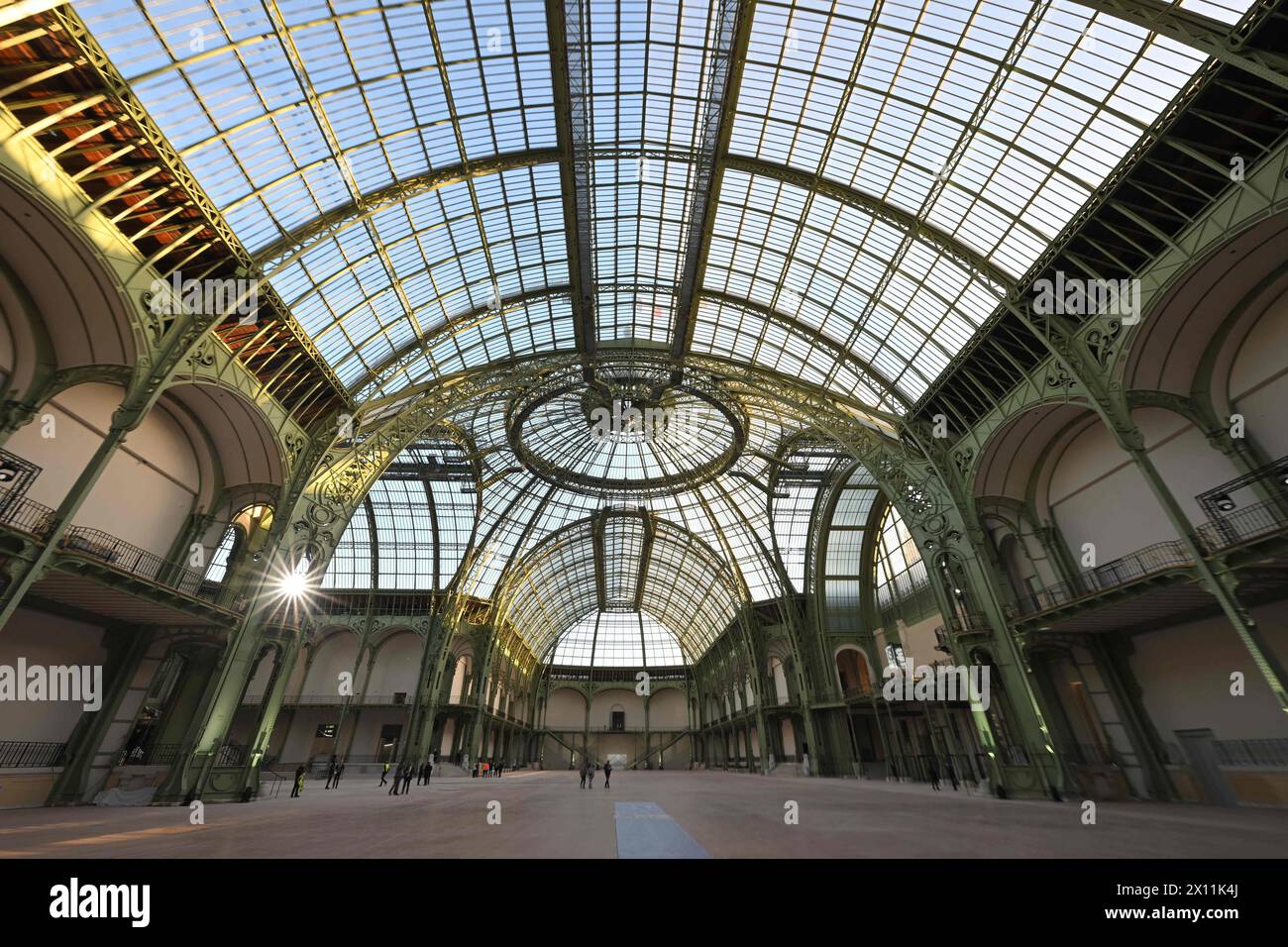 An inside view of the Grand Palais on April 15, 2024 in Paris, France ...