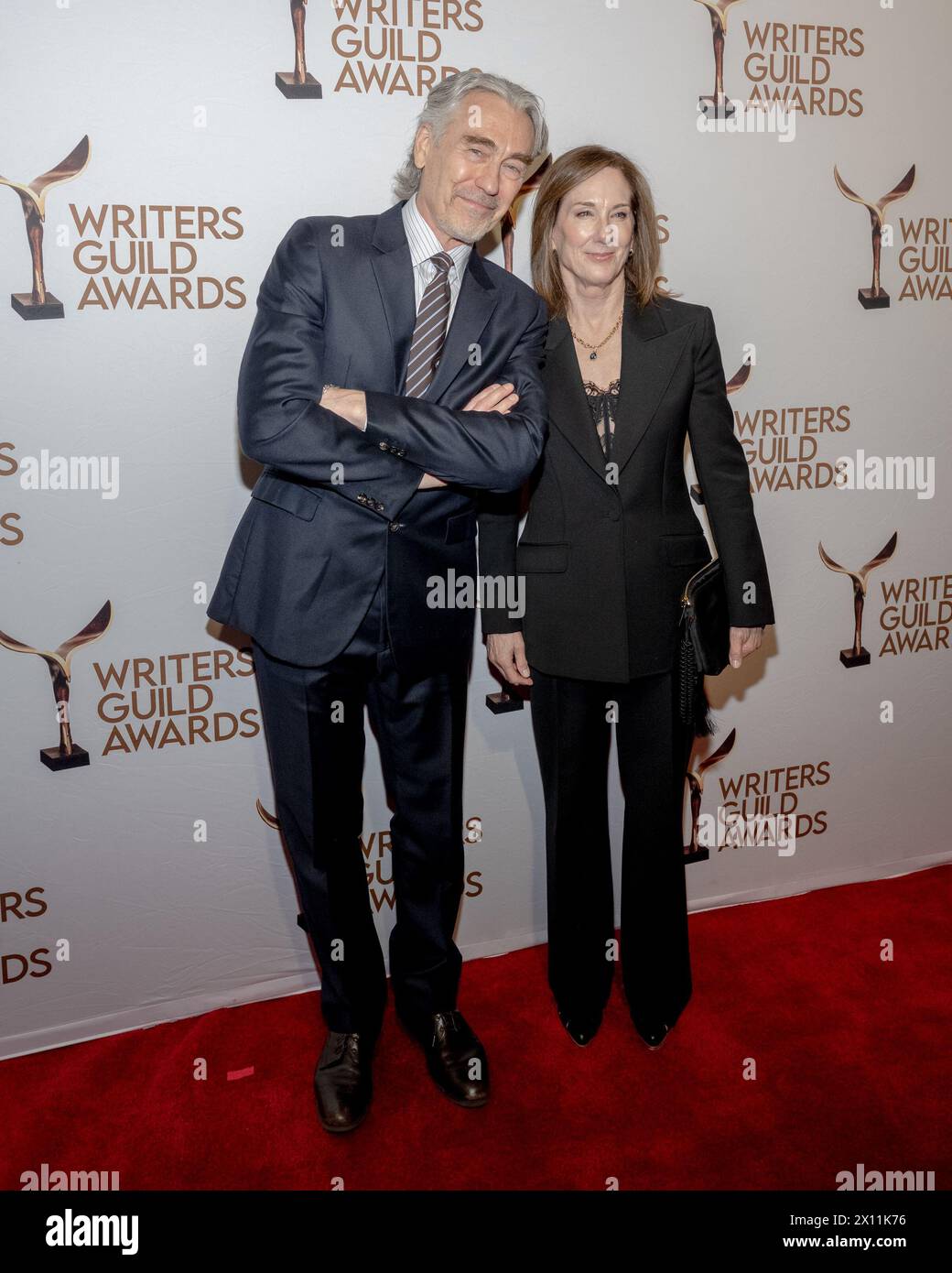 New York, USA. 14th Apr, 2024. (L-R) Tony Gilroy and Kathleen Kennedy ...