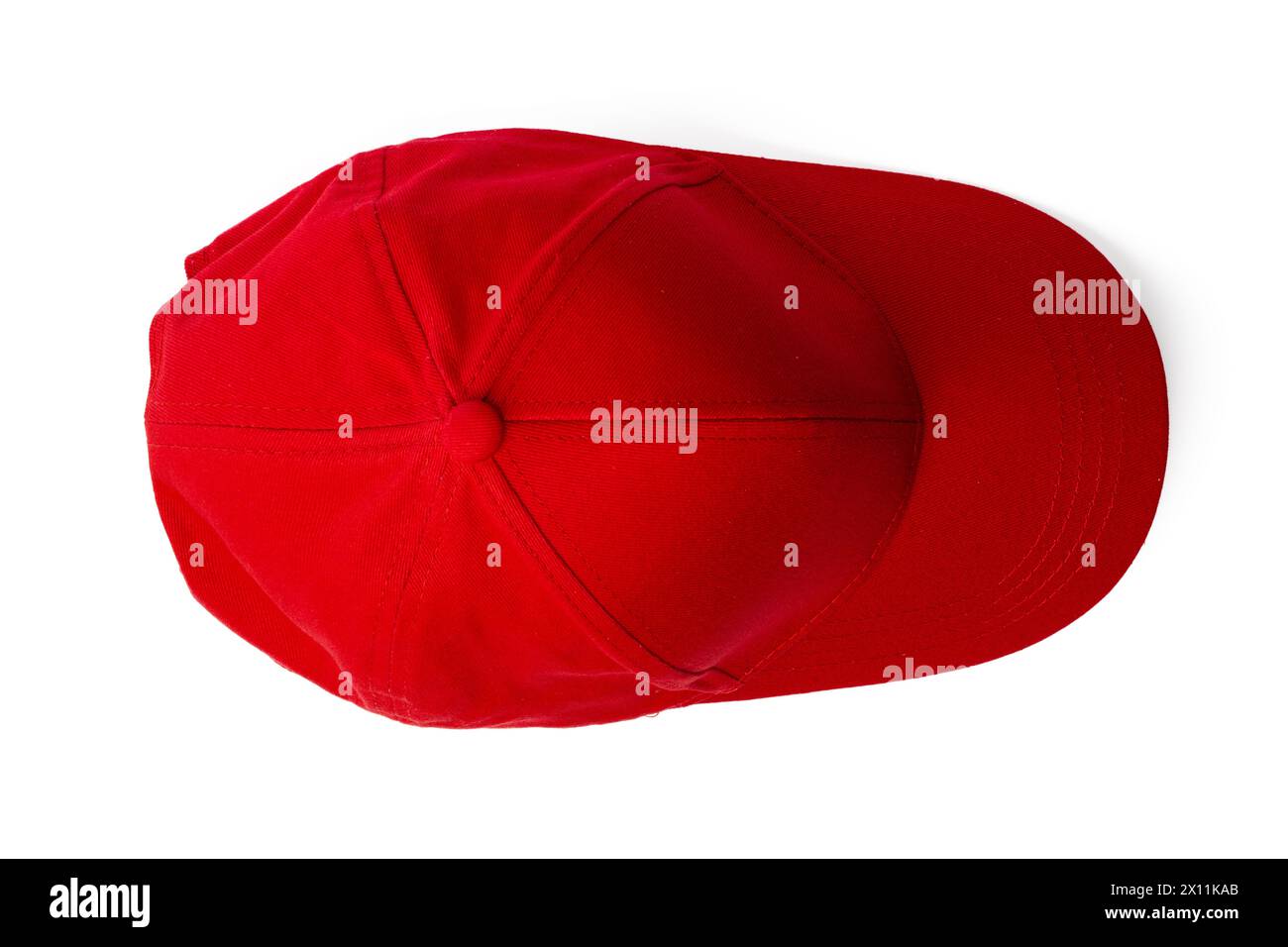 Red Baseball Cap on White Background Stock Photo - Alamy
