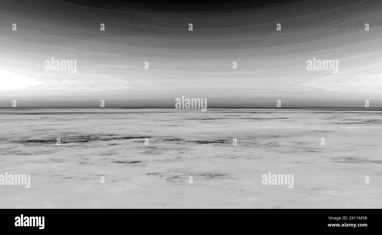 3D illustration of the desert landscape, land surface. Empty landscape ...