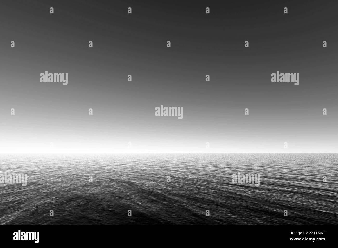 Endless sea or blue ocean 3D illustration natural background Stock ...