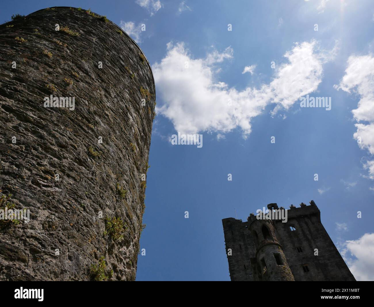 Old celtic castle towers background, Blarney castle in Ireland, old ...