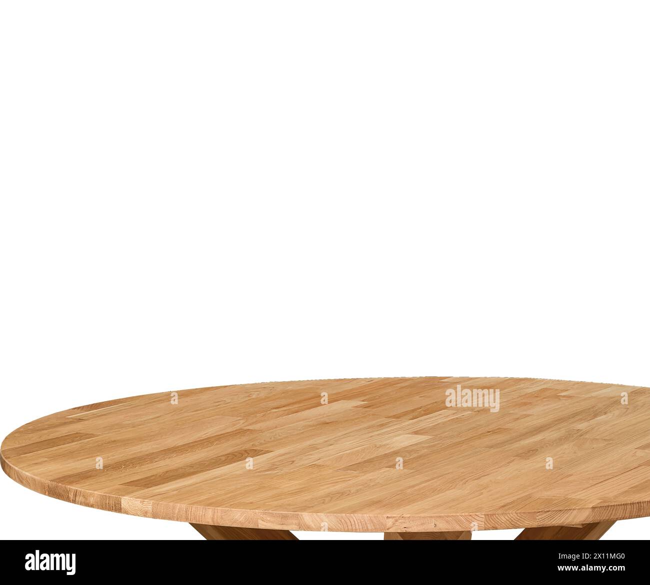 Natural oak wood table top over white background Stock Photo - Alamy