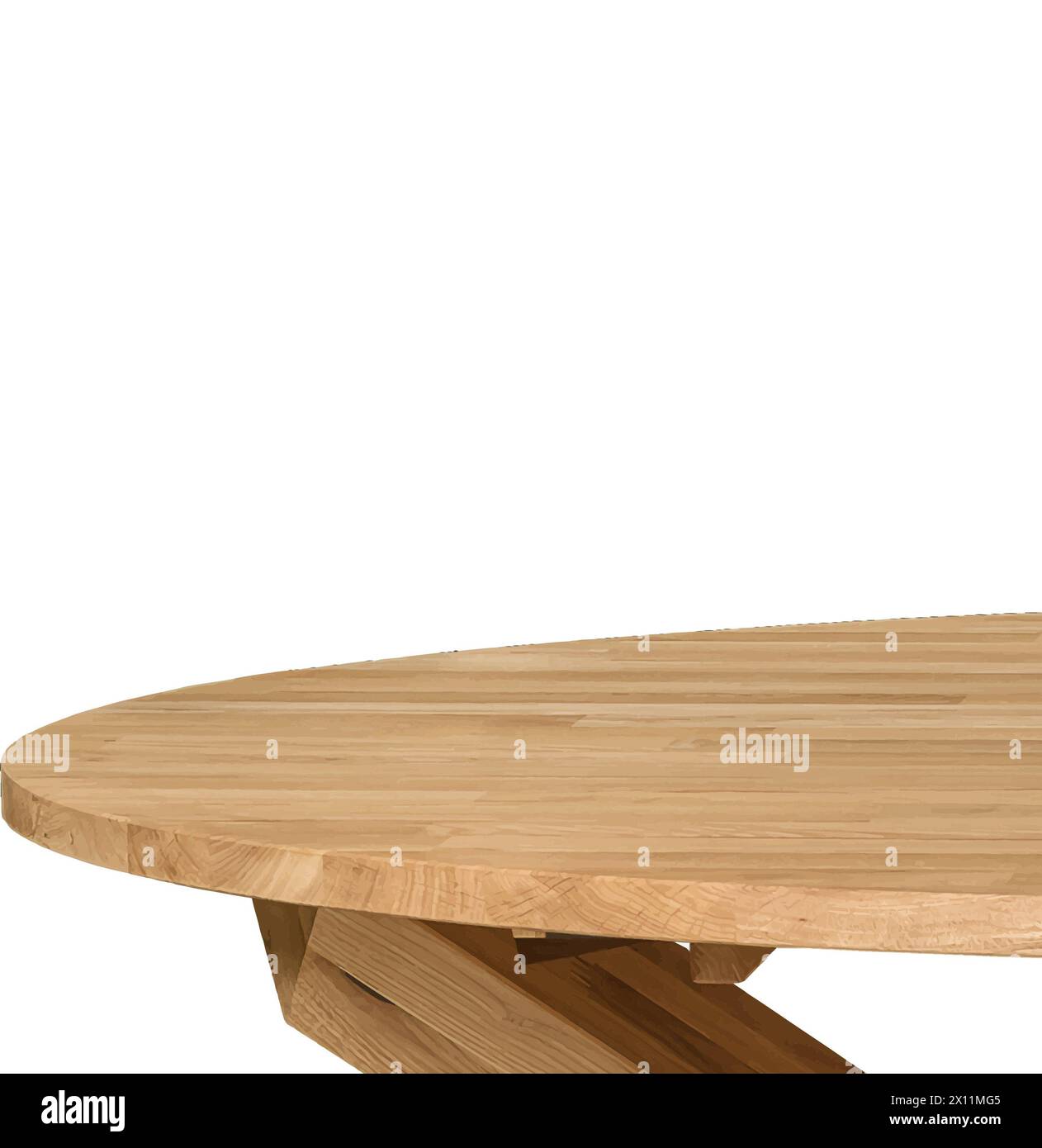 Natural oak wood table top over white background Stock Photo - Alamy