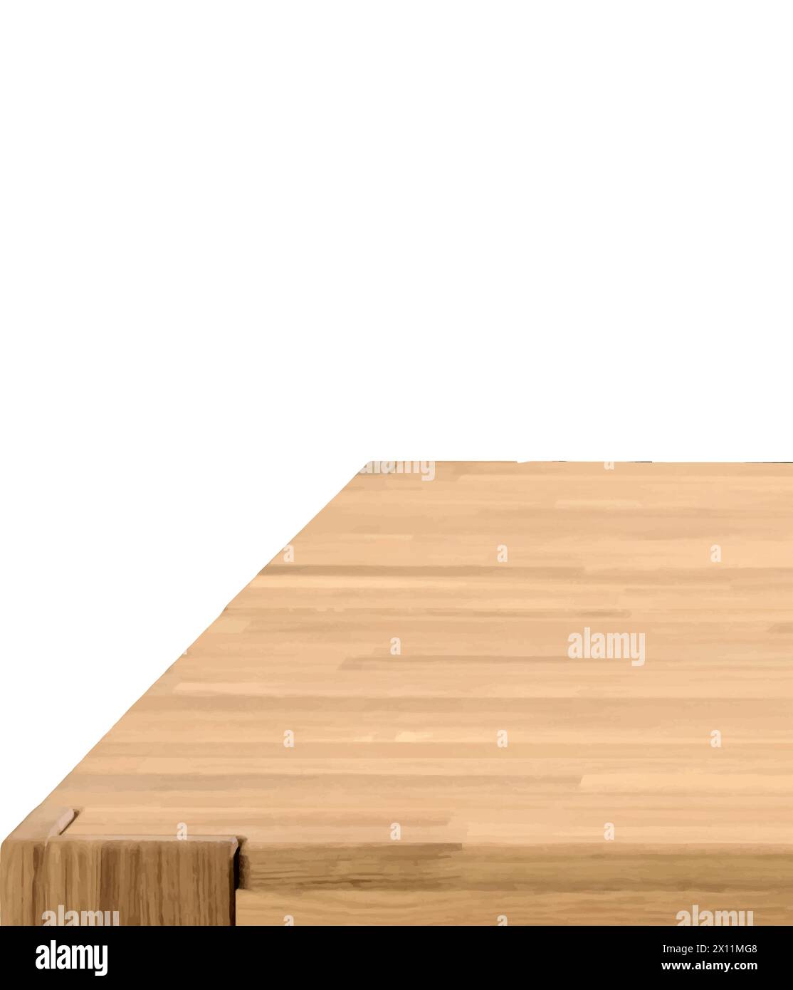 Natural oak wood table top over white background Stock Photo - Alamy