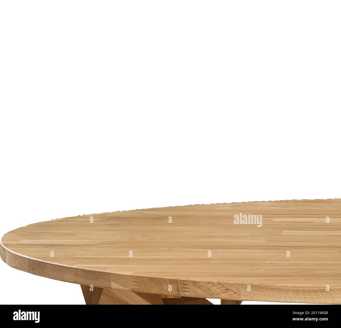 Natural oak wood table top over white background Stock Photo - Alamy