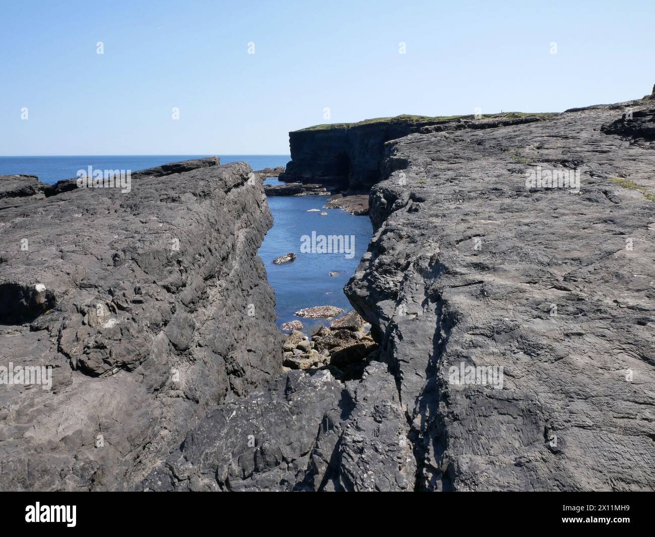 Cliffs and Atlantic ocean, rocks canyon and laguna, beauty in nature ...