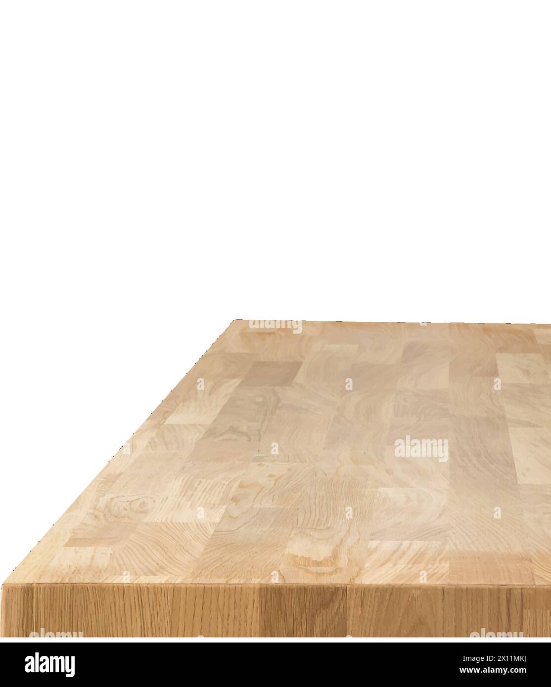 Natural oak wood table top over white background Stock Photo - Alamy