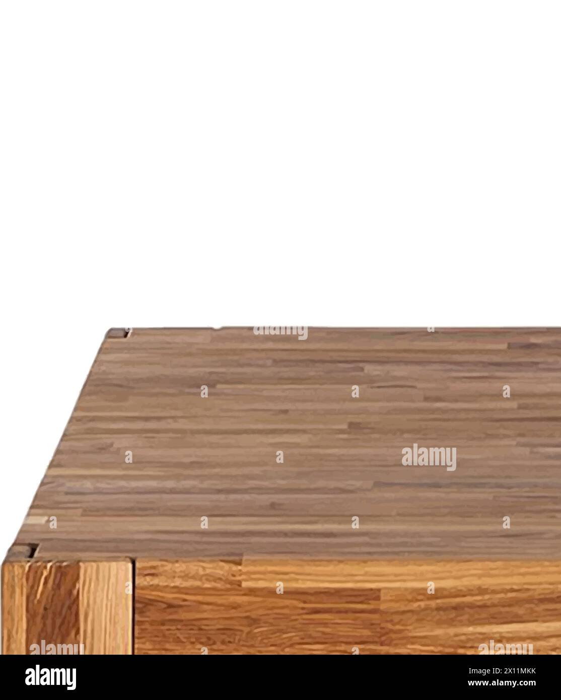 Natural oak wood table top over white background Stock Photo - Alamy