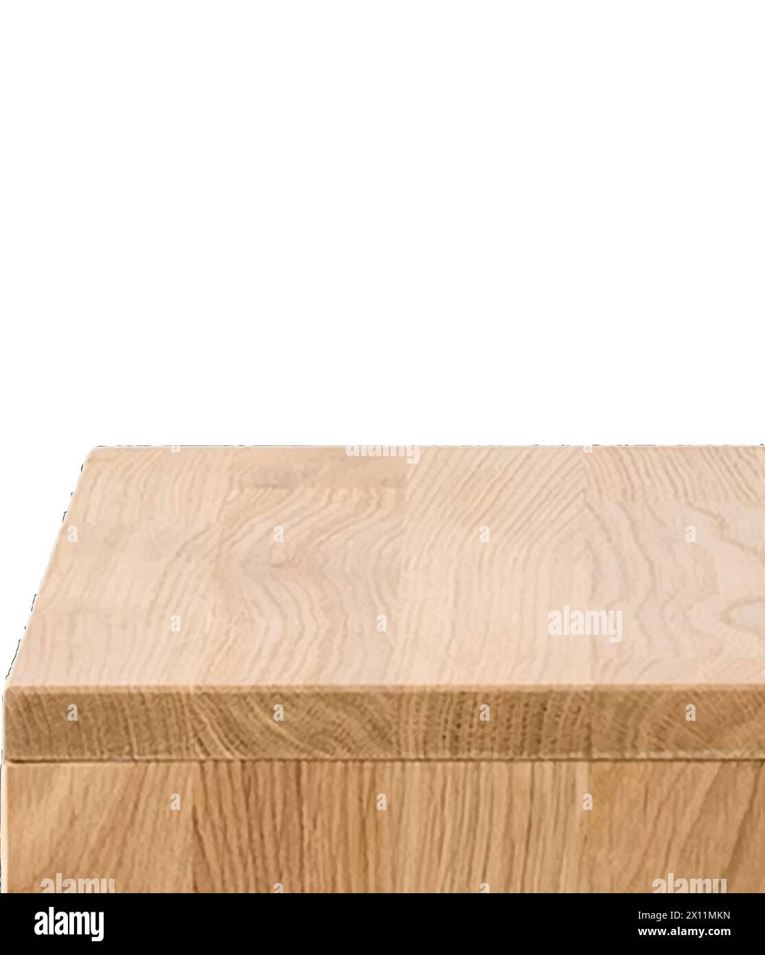 Natural oak wood table top over white background Stock Photo - Alamy