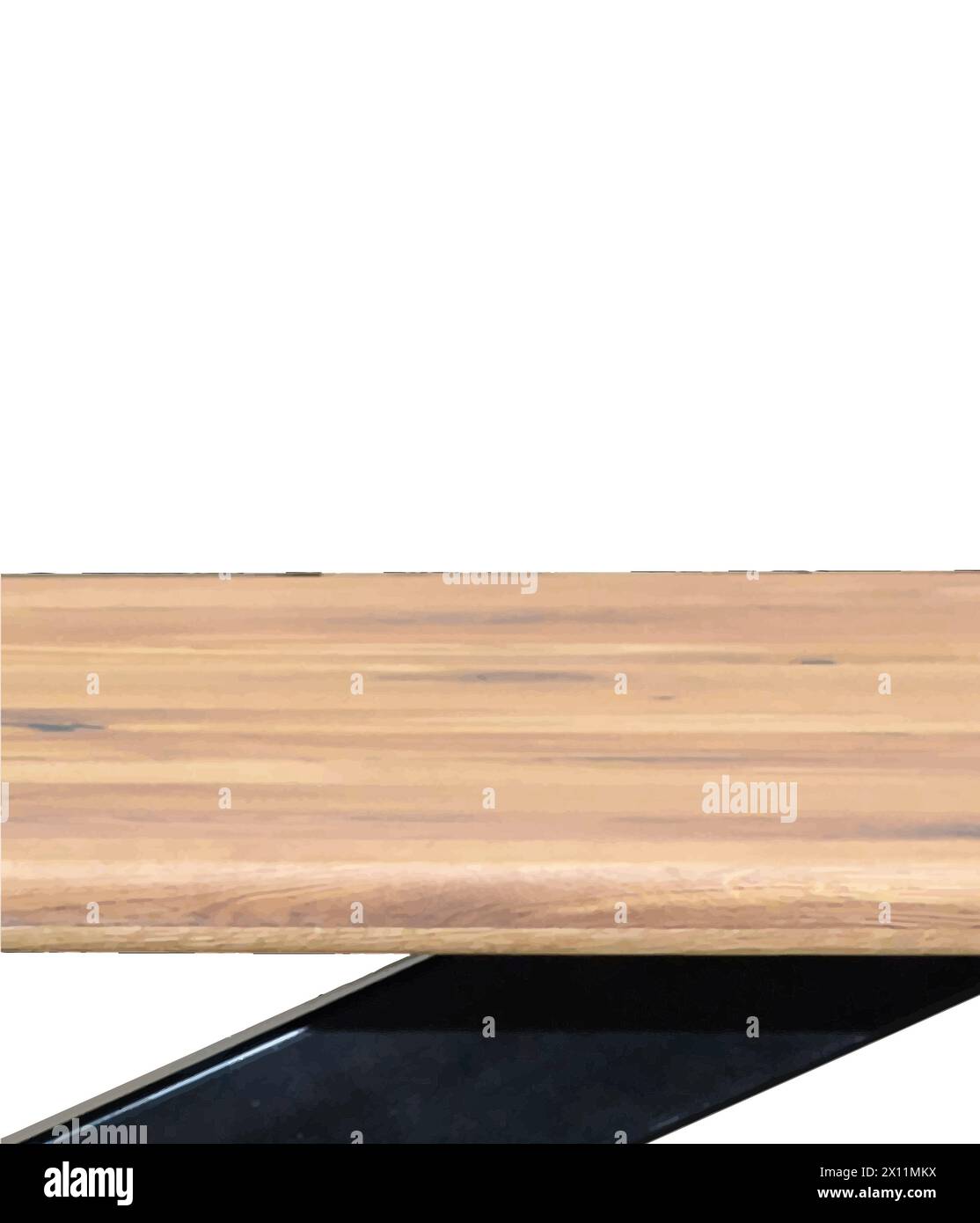 Natural oak wood table top over white background Stock Photo - Alamy