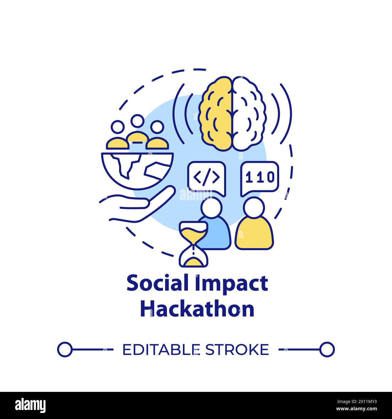 Social impact hackathon multi color concept icon Stock Vector Image & Art - Alamy