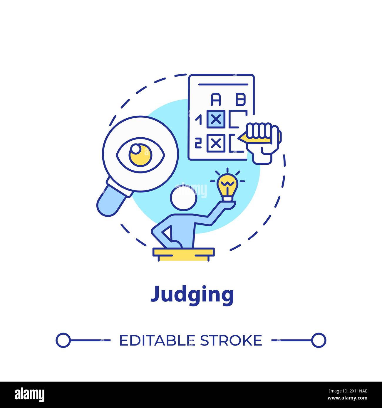 Judging multi color concept icon Stock Vector Image & Art - Alamy Judging multi color concept icon Stock Vector Image & Art - Alamy
