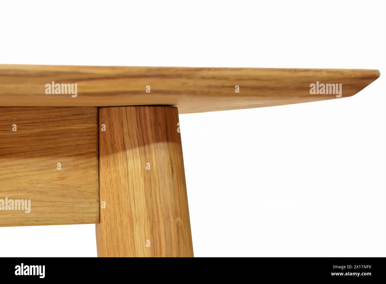 Wooden table top over white background vector illustration Stock Vector ...