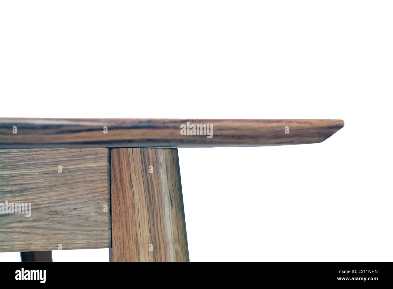 Wooden dinner table surface. Natural wood furniture close view ...