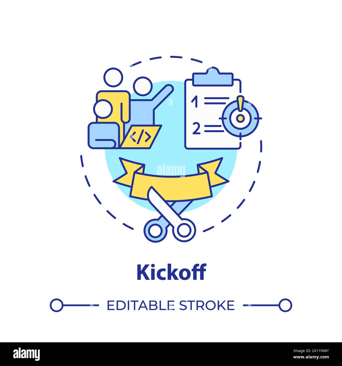 Kickoff circle Stock Vector Images - Alamy