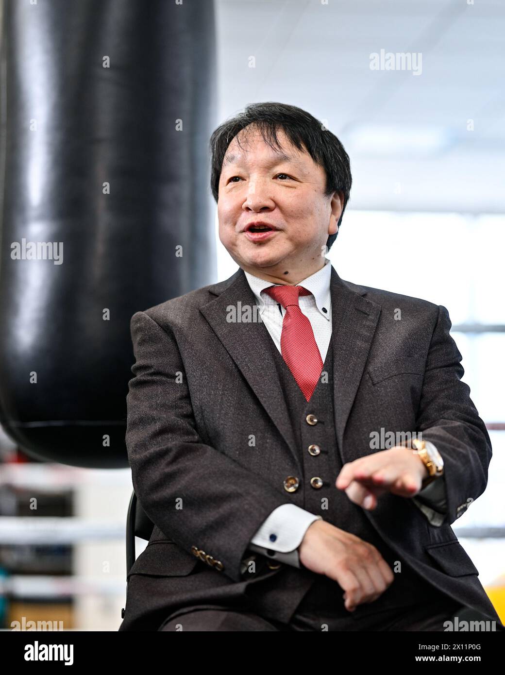 Yokohama, Kanagawa, Japan. 11th Apr, 2024. Ohashi Boxing Gym chairman ...