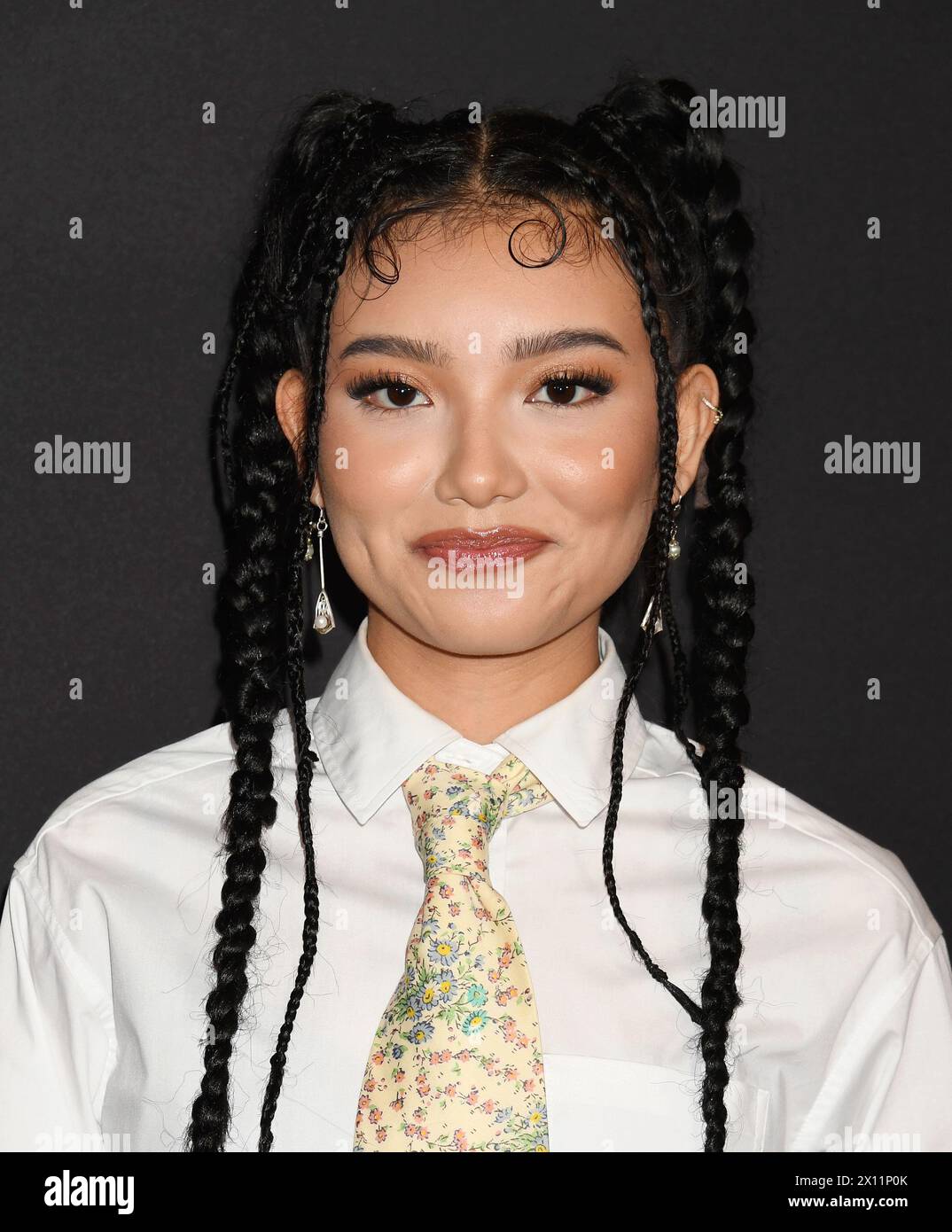 HOLLYWOOD, CALIFORNIA - APRIL 14: Kiawentiio attends the PaleyFest LA ...