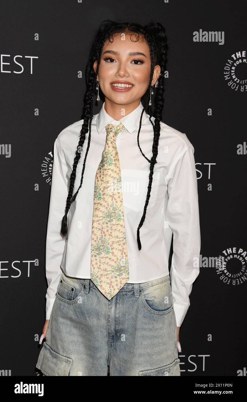 HOLLYWOOD, CALIFORNIA - APRIL 14: Kiawentiio attends the PaleyFest LA ...