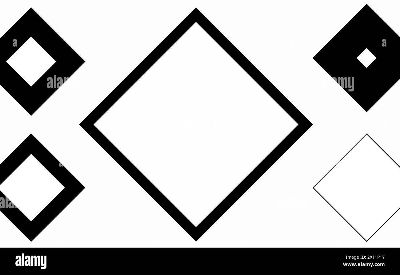 Rhombus outline Stock Vector Images - Alamy