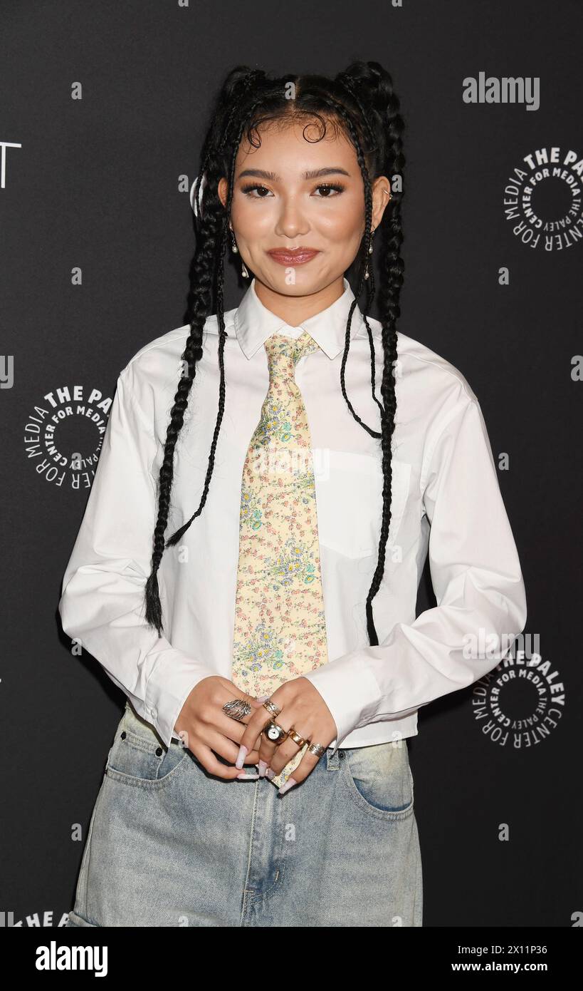 HOLLYWOOD, CALIFORNIA - APRIL 14: Kiawentiio attends the PaleyFest LA ...