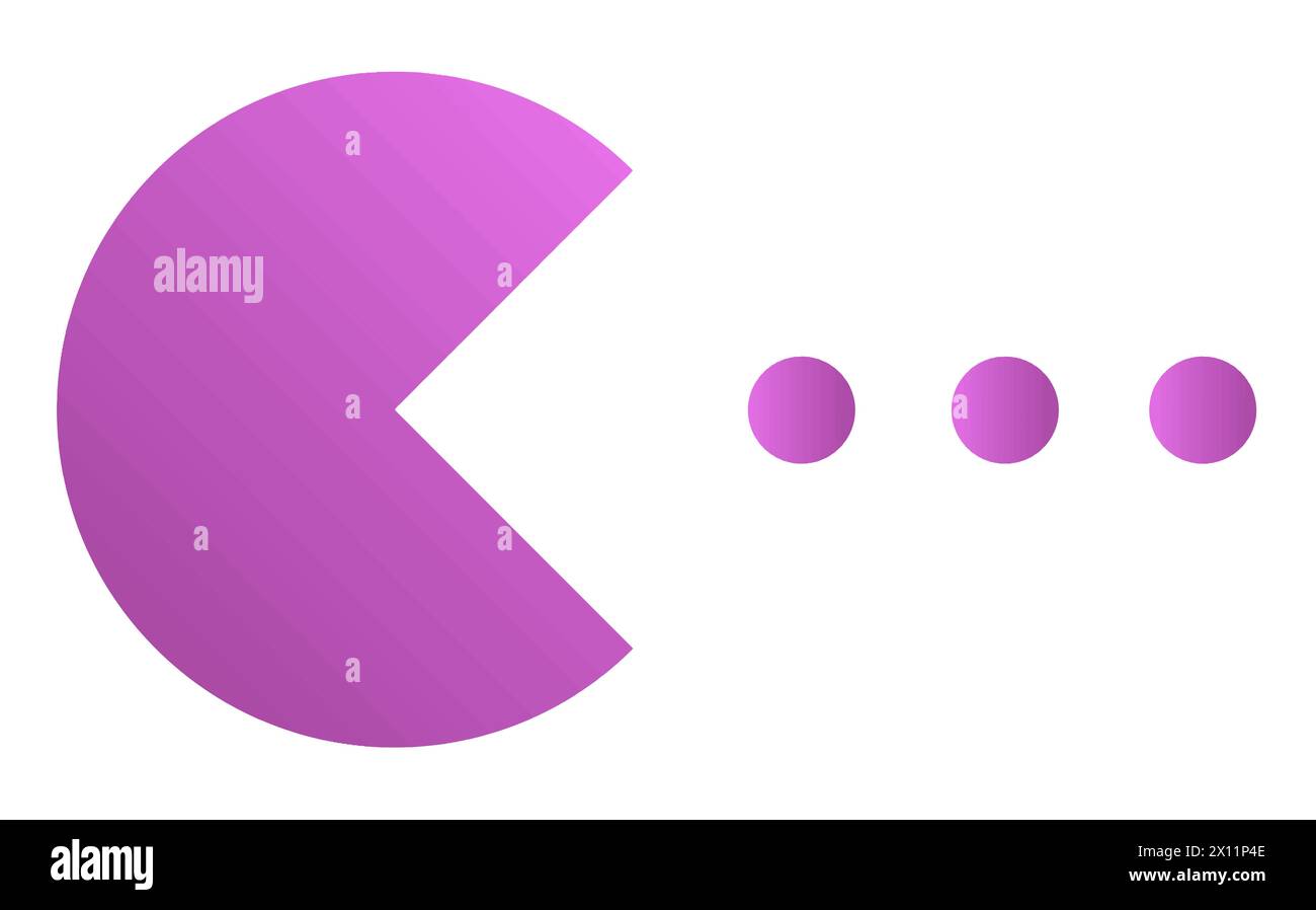 Retro arcade game illustration, purple silhouette Stock Vector Image ...