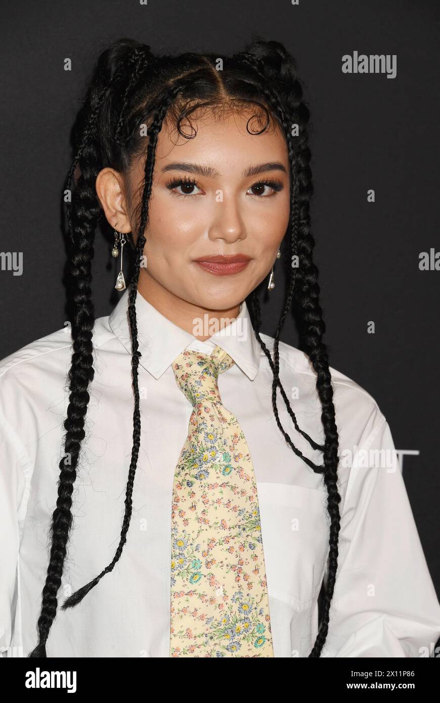 HOLLYWOOD, CALIFORNIA - APRIL 14: Kiawentiio attends the PaleyFest LA ...