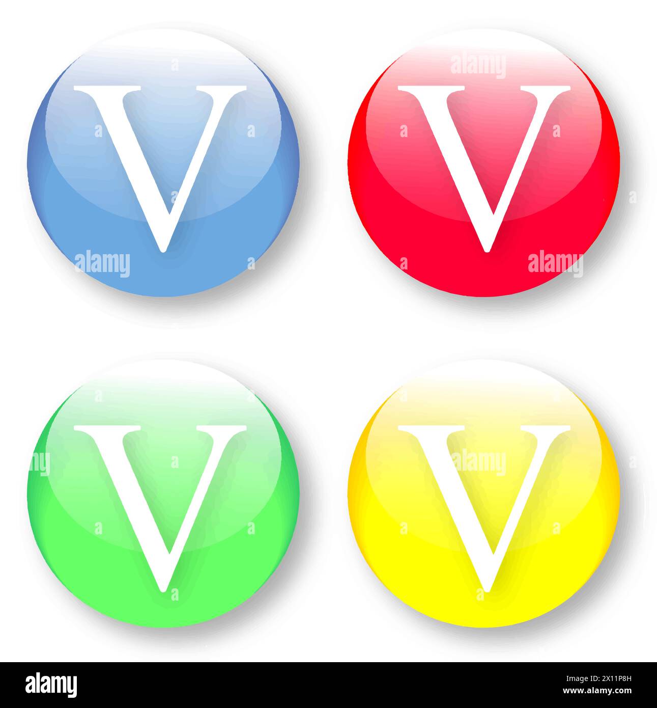 Roman alphabet letter v Stock Vector Images - Alamy