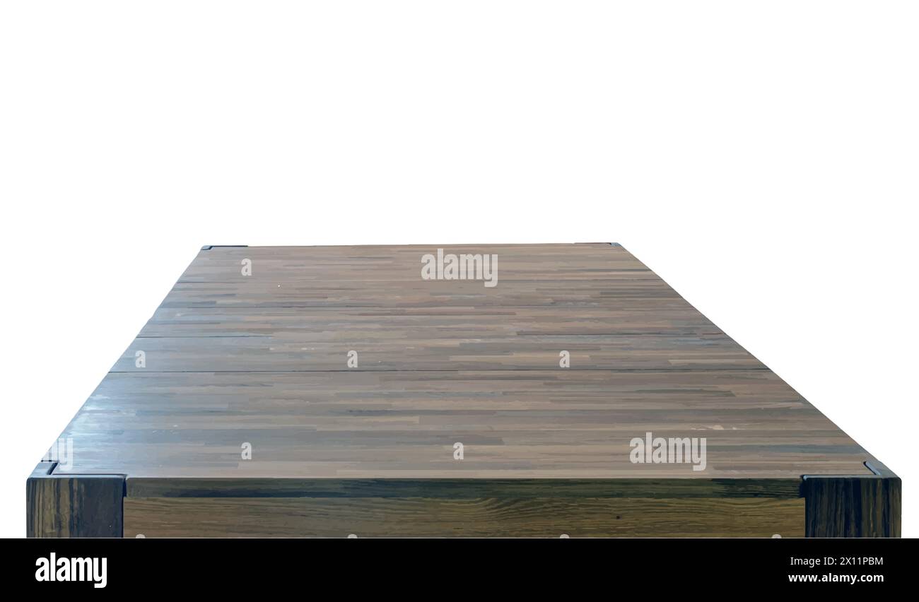 Oak wooden table tabletop top Stock Vector Images - Alamy