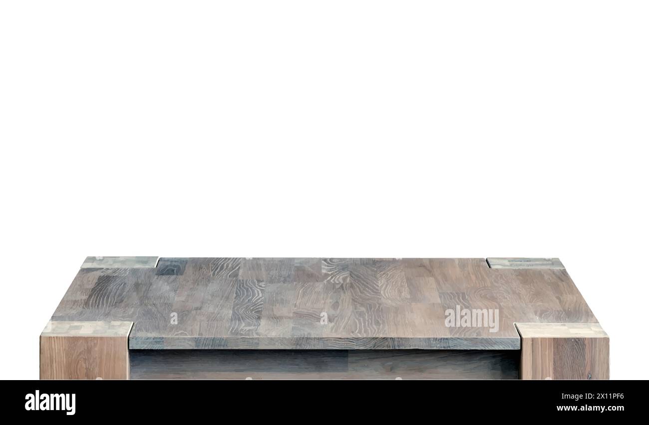 Wooden dinner table surface. Natural wood furniture close view ...