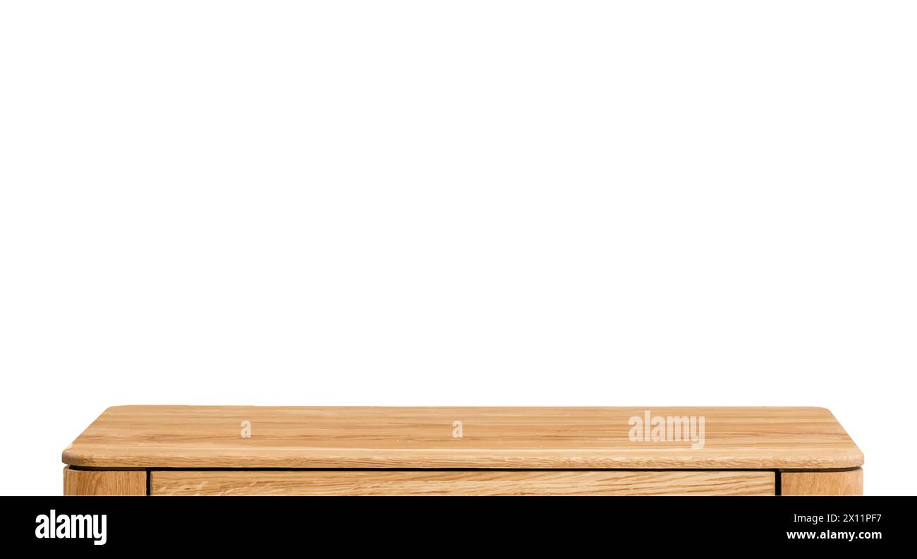 Wooden dinner table surface. Natural wood furniture close view ...