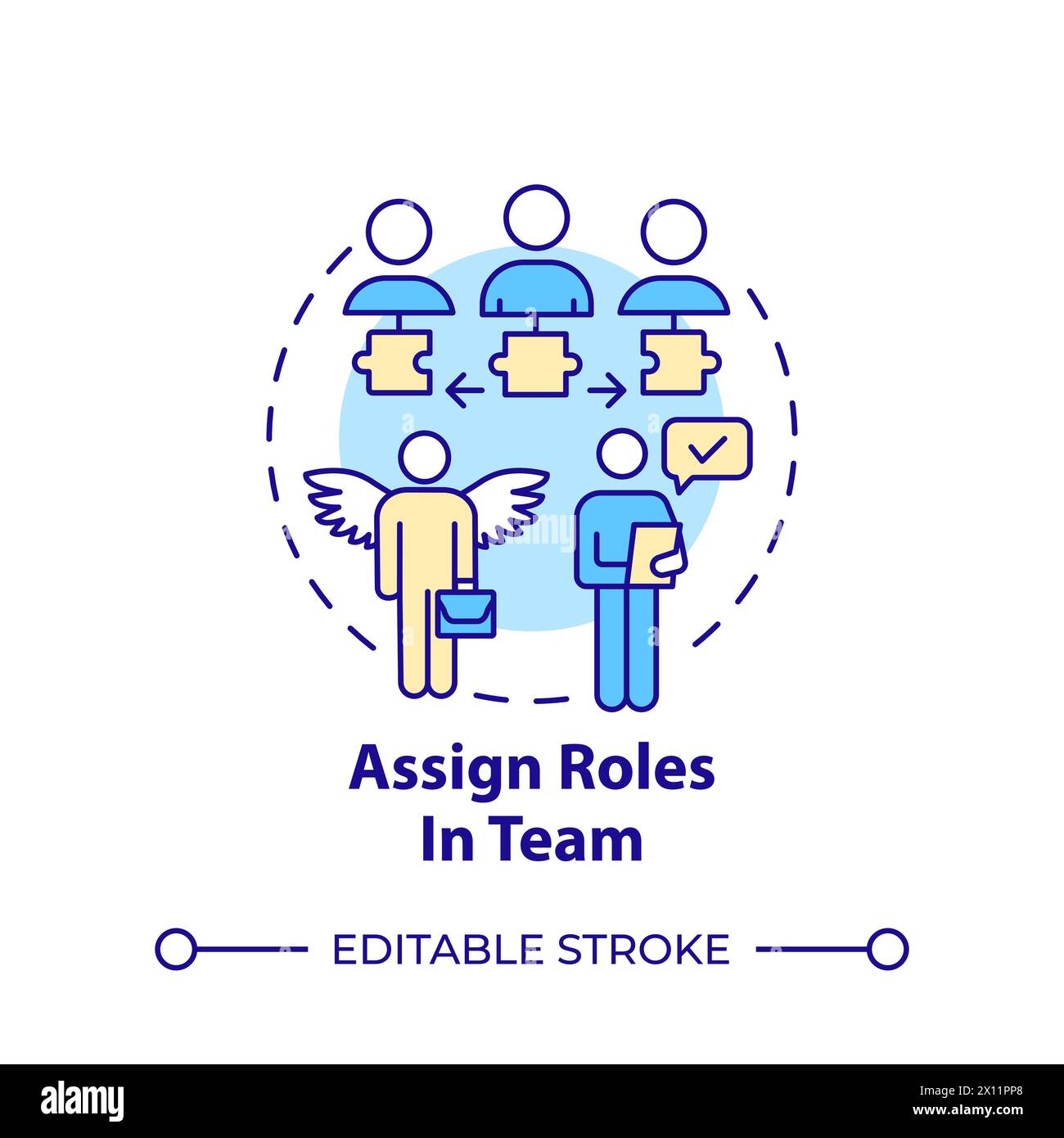 Assign roles in team multi color concept icon Stock Vector Image & Art ... Assign roles in team multi color concept icon Stock Vector Image & Art ...