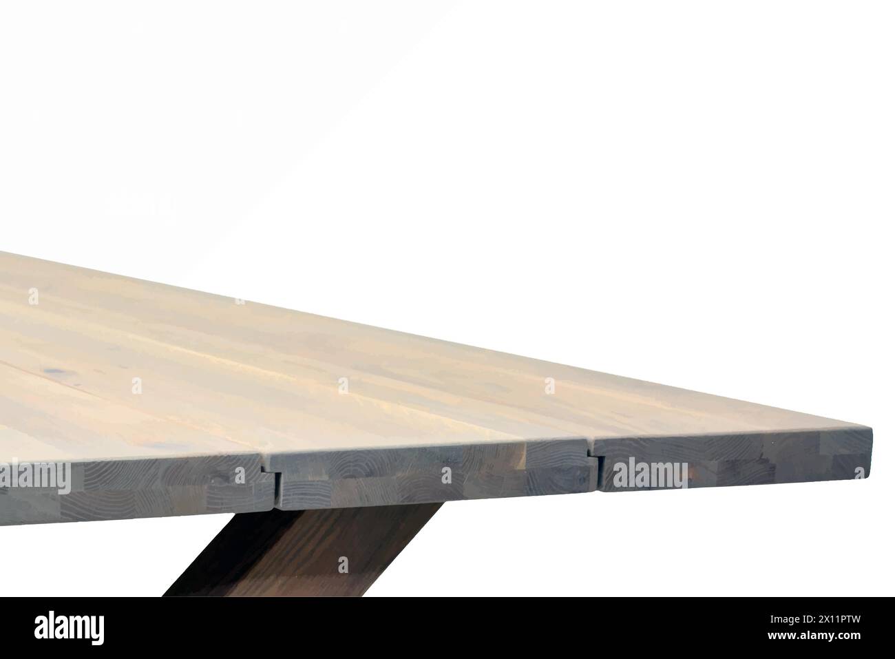 Wooden dinner table surface. Natural wood furniture close view ...