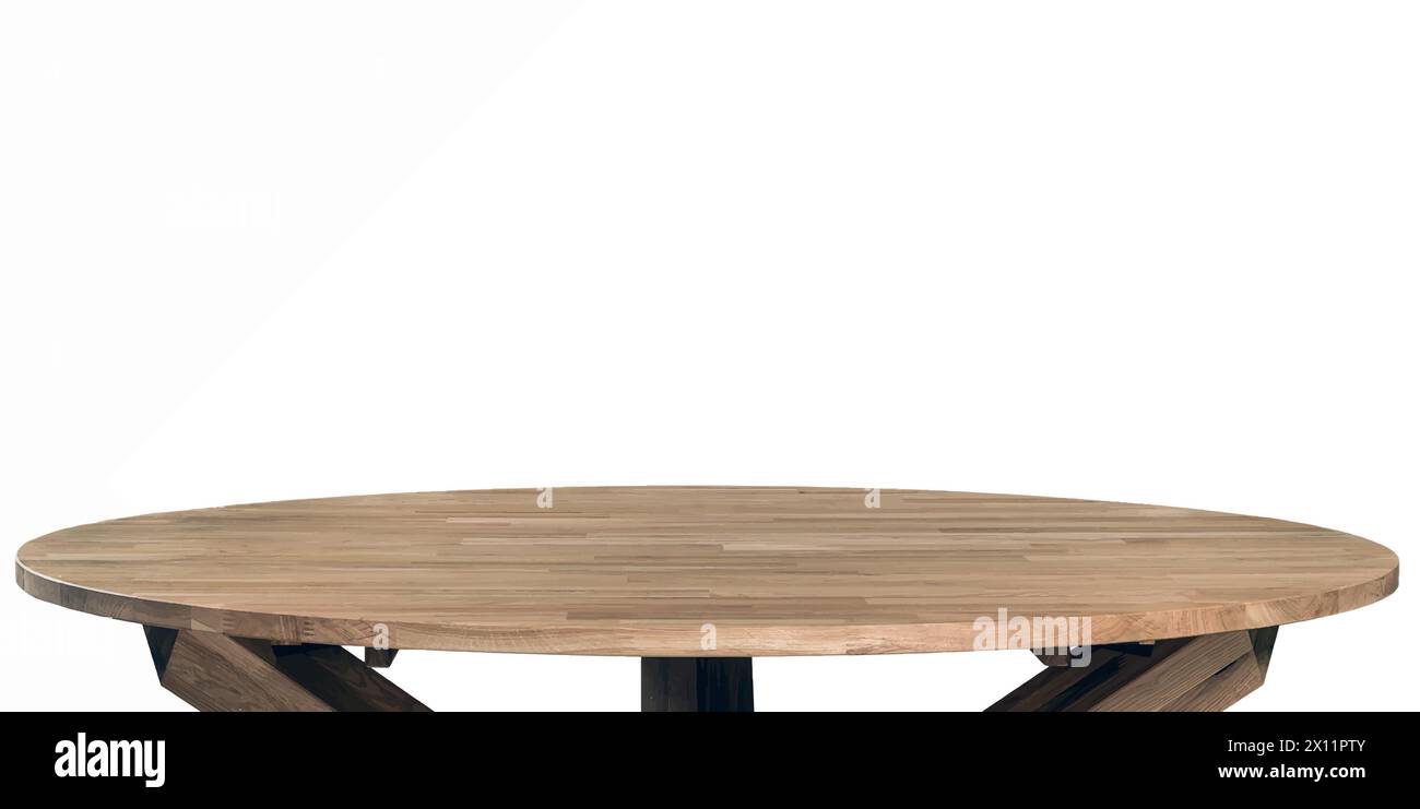 Wooden dinner table surface. Natural wood furniture close view ...